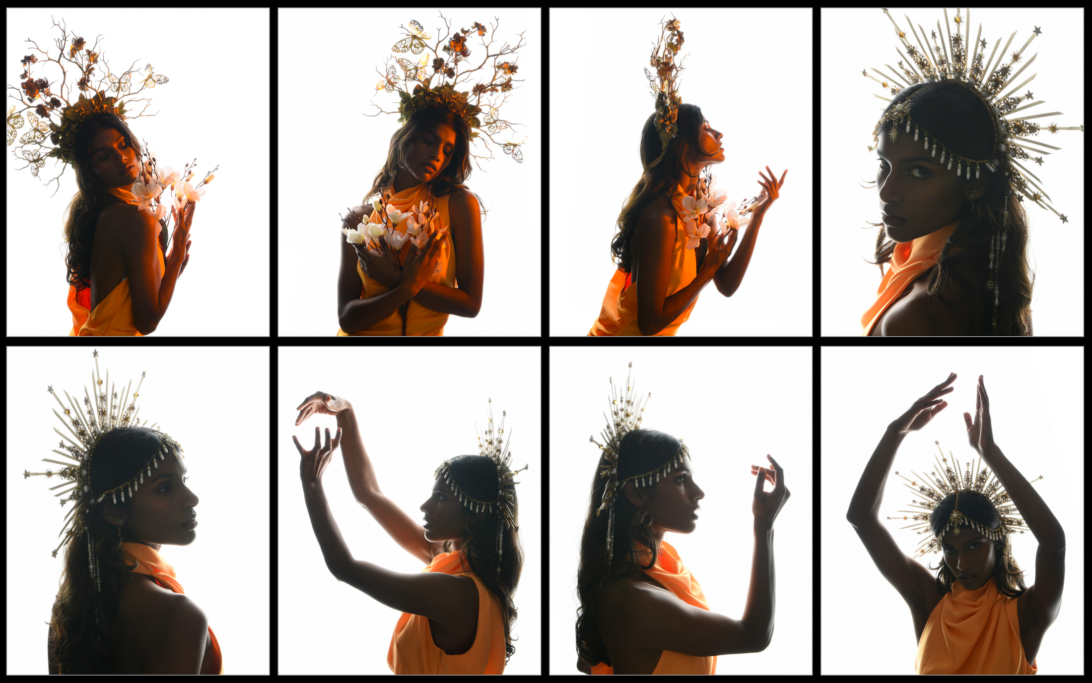 Nethmi colourful lighting - Fantasy stock model pose reference pack ...